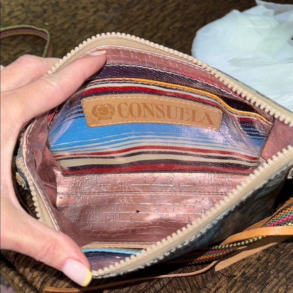 Consuela | Bags | Consuela Blue And Brown Crossbody Bag With Snake ...